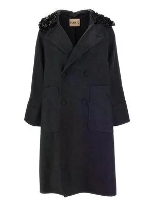 Plan C Double-breasted Coat - Black