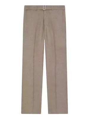 LARDINI Houndstooth Straight-leg Trousers - Brown