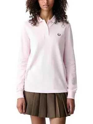 Fred Perry Long-sleeve Polo Shirt Pink