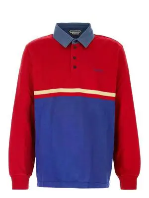 JW Anderson Colour-block Long-sleeve Polo Shirt - Red