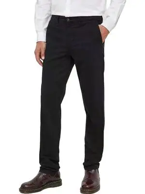 BENETTON Belt-loops Straight-leg Trousers - Black