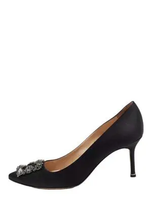 Manolo Blahnik Hangisi Buckle Pumps - Black