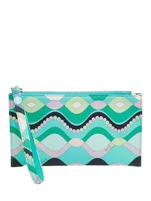 Emilio Pucci Printed Wristlet Pouch - Green