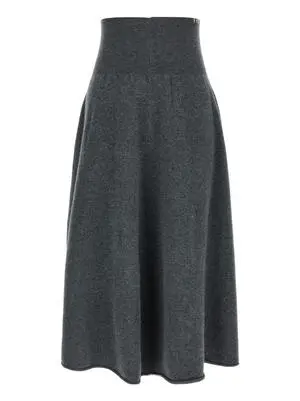 Extreme Cashmere A-line Skirt - Grey