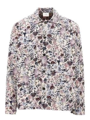 LES DEUX Hugh Floral-print Jacket Gray