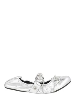 BALENCIAGA Metallic Mary Jane Flats