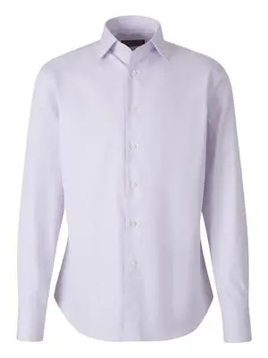 Canali Long Sleeved Curved Hem Shirt - Lavender