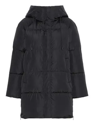 Max Mara Midi Parka In Water-repellent Taffeta - Black