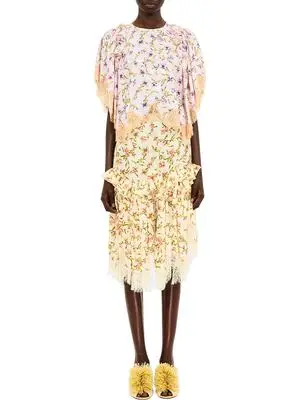 Ulla Johnson Isolina Midi Ruffle Skirt - Opal Opal