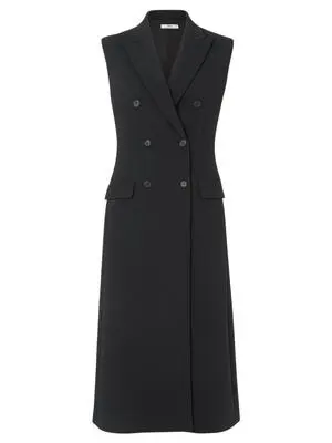 Fendi Sleeveless Double-breasted Tailored Midi Dress - Black