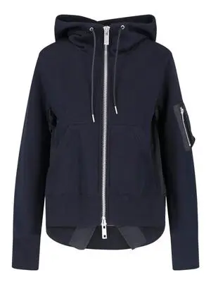 SACAI Sacai Women's Zip-Front Hooded Sweatshirt Jacket