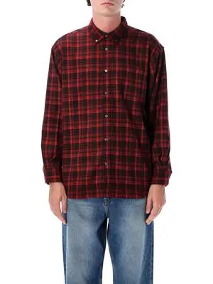 DUNST Plaid Button-up Shirt - Rosso