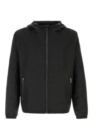 Fendi S Polyester Windbreaker Jacket - Black