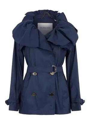 BURBERRY Women's Burberry-Inspired Short Technical Trench With Waist Belt