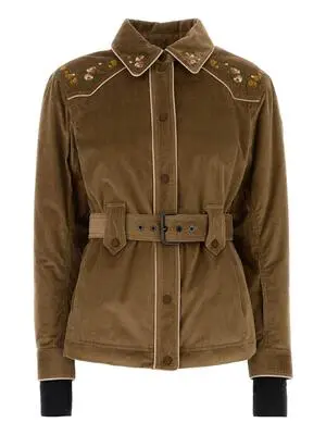 Moncler Moncler Grenoble Women's Down Padded Shirt Jacket Camel