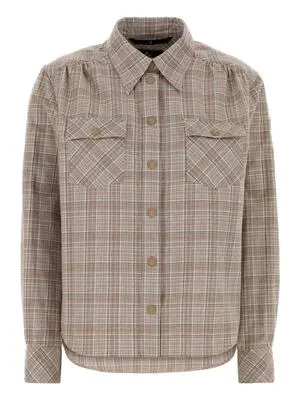 Moncler Embroidered Flannel Shirt For - Checked