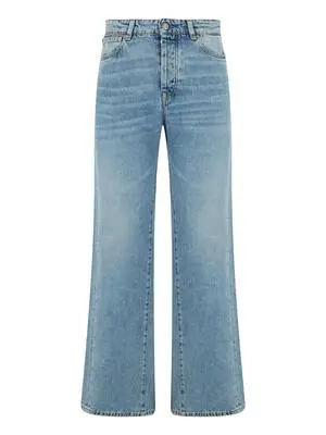 Our Legacy Our Legacy Loose Straight Jeans In Organic Cotton Denim Blue