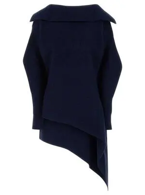 Givenchy Dark Stretch Wool Blend Mini Dress - Blue