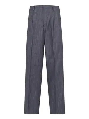 SUNFLOWER Tailored Wool-cotton Trousers - Grey