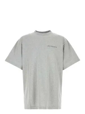 Balenciaga Melange Cotton Oversize T-shirt - Grey