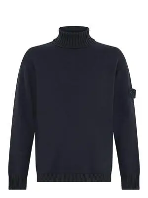 Stone Island High Neck Sweater - Blue