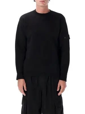 Stone Island Stone Island Men's Crewneck Sweater With Sleeve Patch Nero