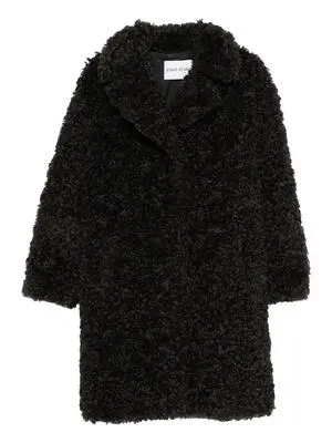 STAND STUDIO Stand Studio Notched-Collar Coat With Patch Pockets And Concealed Snap Front Marrone