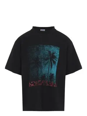 Balenciaga Large Fit Cotton T-shirt - Black