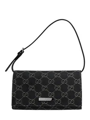 Gucci Mini Wallet-on-chain Bag 11.5 Cm X 23 Cm X 8 Cm With Detachable Strap - Nero