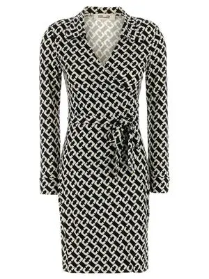 Diane Von Furstenberg Diane Von Furstenberg Printed Silk T-Shirt New Jeanne Mini Dress Printed