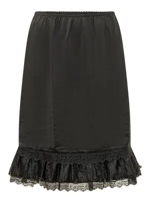 GANNI Fluid Frill Skirt - Black