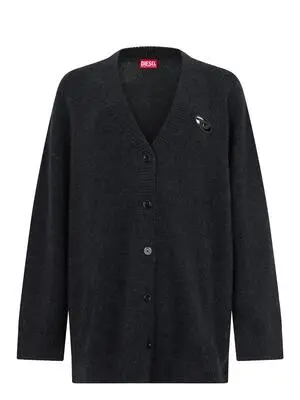 DIESEL® Logo Button Cardigan For - Black