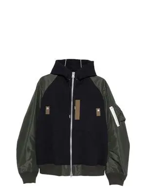 Sacai Zipped Sweatshirt By - Blue