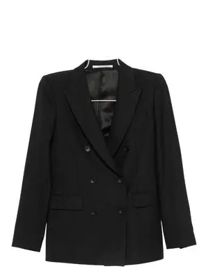 Tagliatore Double-breasted Wool Blend Suit - Black