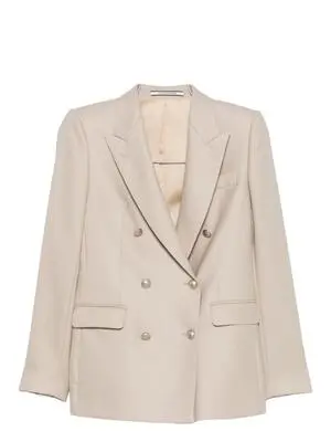Tagliatore Wool Double-breasted Jacket - White