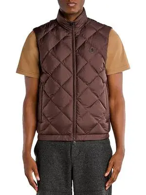 Moncler Chobe Quilted Down Vest - Brown