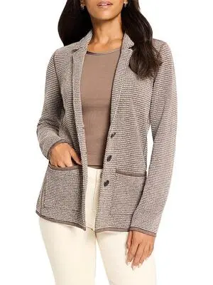 NIC+ZOE Pixel Knit Jacket - Brown Multi