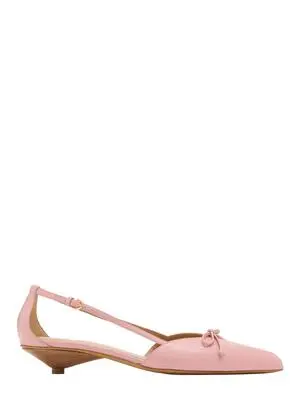 Ulla Johnson Bow Kitten Heel Slingback - Seashell