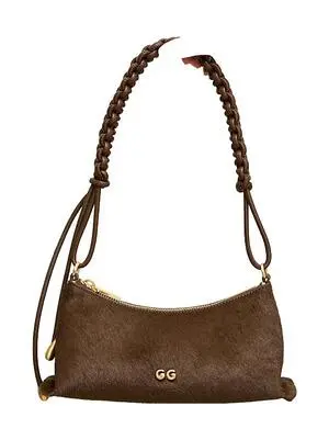 Cult Gaia Osa Calf Hair Shoulder Bag - Dark Java
