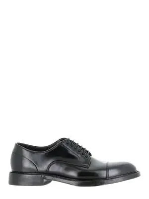 GREEN GEORGE Cap-toe Lace-up Derby Shoes - Black