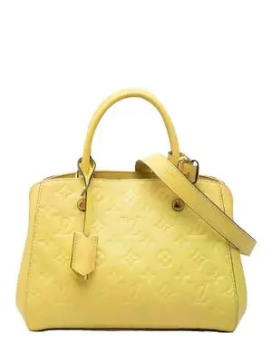 LOUIS VUITTON 2014 Monogram Empreinte Montaigne Bb Satchel Yellow