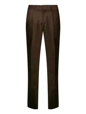 LARDINI Pleated-detail Tailored Trousers - Brown