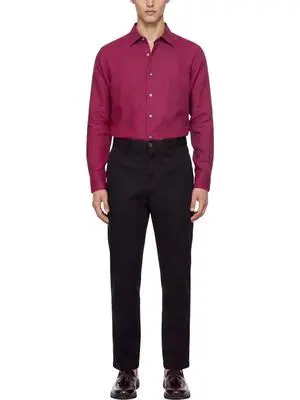 Canali Straight-leg Trousers - Black