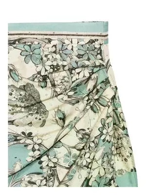 Antonio Marras Floral-print Draped Midi Skirt - Neutrals