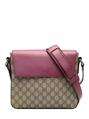 GUCCI 2000-2015 Gg Supreme Flap Messenger Bag Crossbody Bag