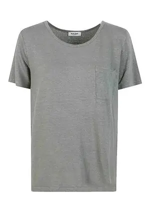 BASE MILANO Scoop-neck Pocket T-shirt