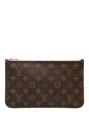 LOUIS VUITTON 2016 Monogram Neverfull Mm Pouch - Brown