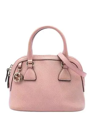 Gucci 2016-2026 Mini Calfskin Gg Charm Dome Satchel - Pink