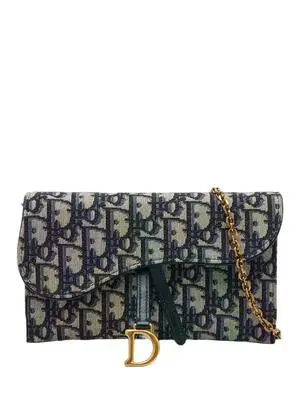 Dior 2021 Saddle Oblique Crossbody Bag Blue