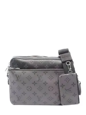 LOUIS VUITTON 2016-2026 Monogram Eclipse Trio Messenger Crossbody Bag - Black